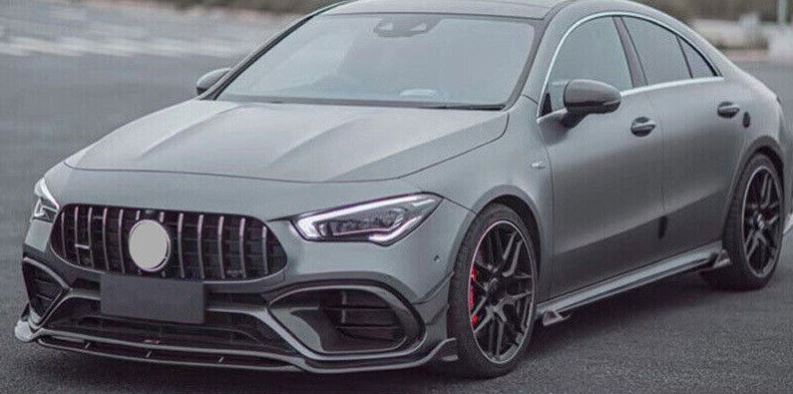 2020+ Mercedes Benz CLA Class Sedan W118 Front Lip Gloss Black in ...